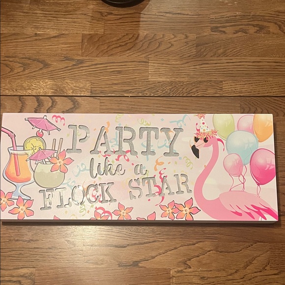 Party Supplies | Flamingo Party Sign Pink And Gray | Poshmark